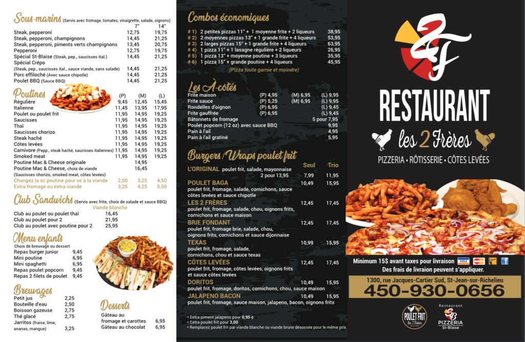 Restaurant Les 2 Frères - Poulet frit Croustillant à Saint-Jean-sur ...